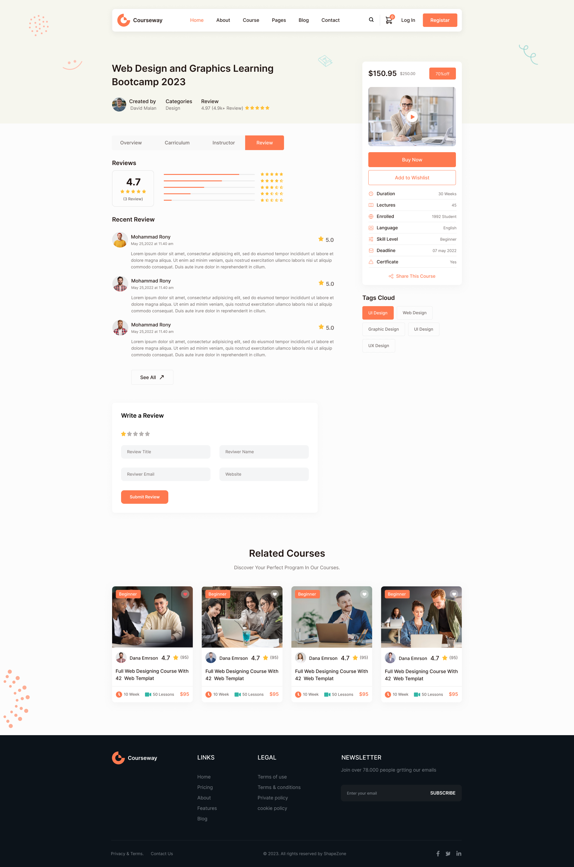 Courseway - Online Education Course Figma Template by Zodevs | ThemeForest